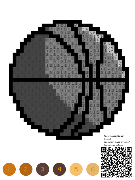 Color by number - Basketball - ibisPaint