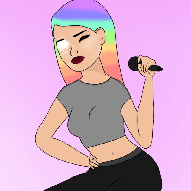 Rainbow singer edit - ibisPaint