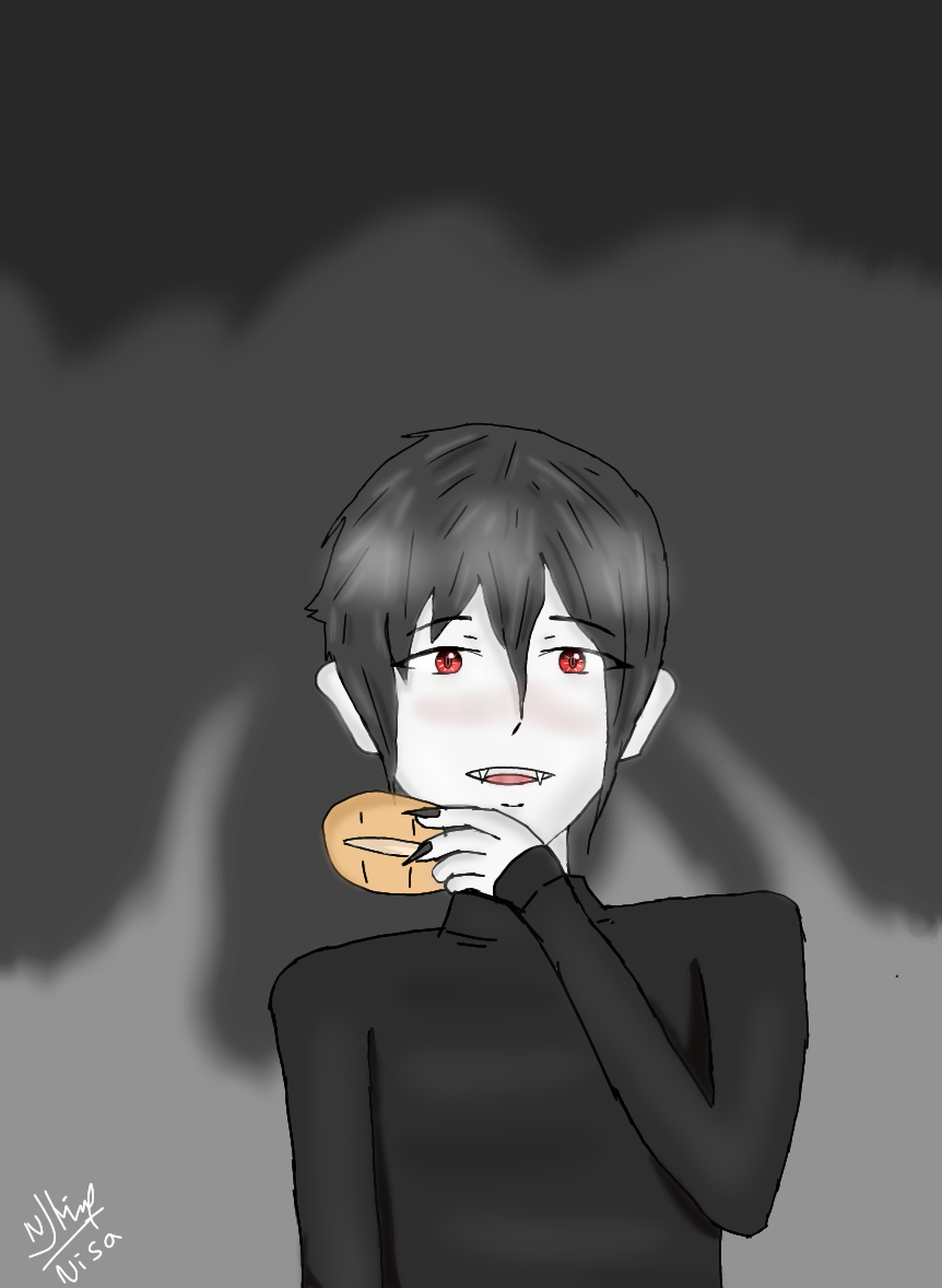 vampire eating bread - ibisPaint