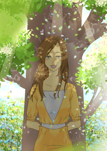 Under a tree - ibisPaint