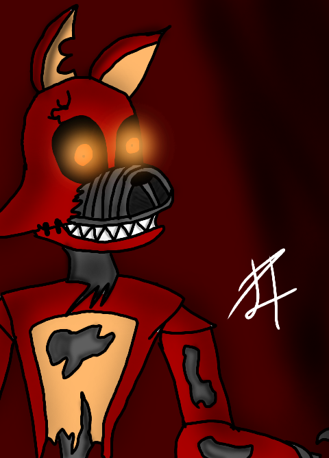 fnaf animated nightmare foxy - ibisPaint