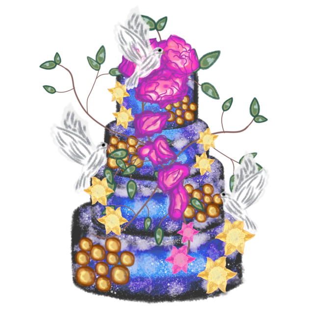 cake wedding - ibisPaint