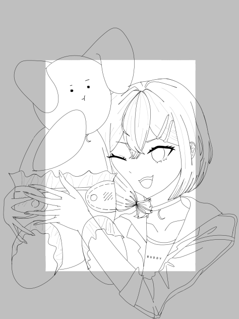 Pop-up Illustration(lineart) - ibisPaint