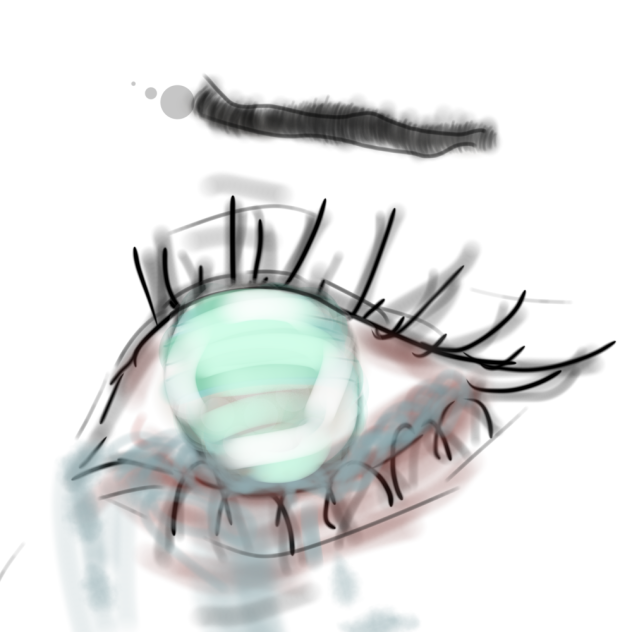Cry-eye drawing - ibisPaint