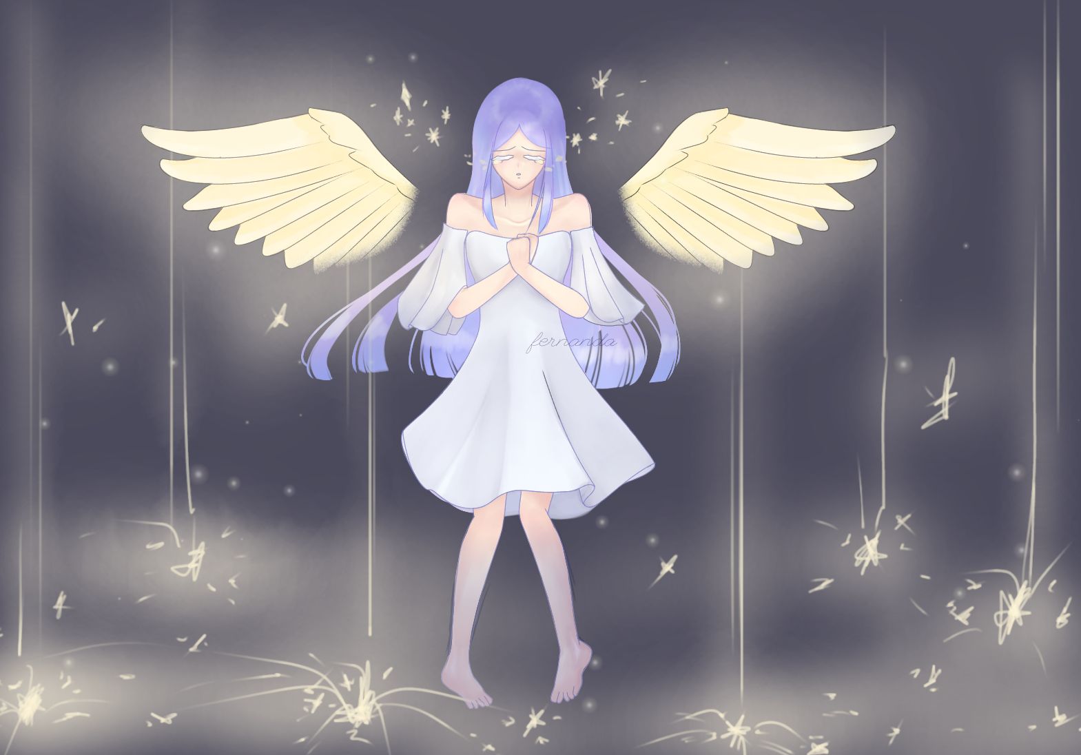 cutegirltober day 10 angel - ibisPaint