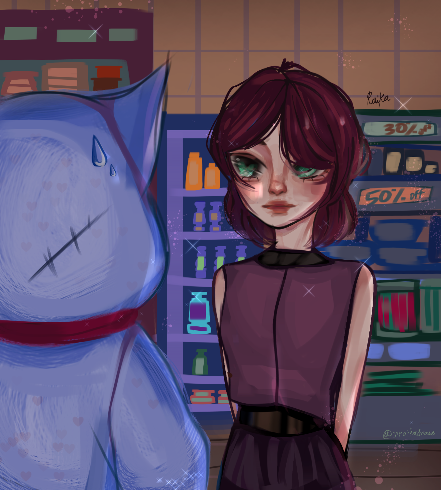 At the grocery shop - ibisPaint