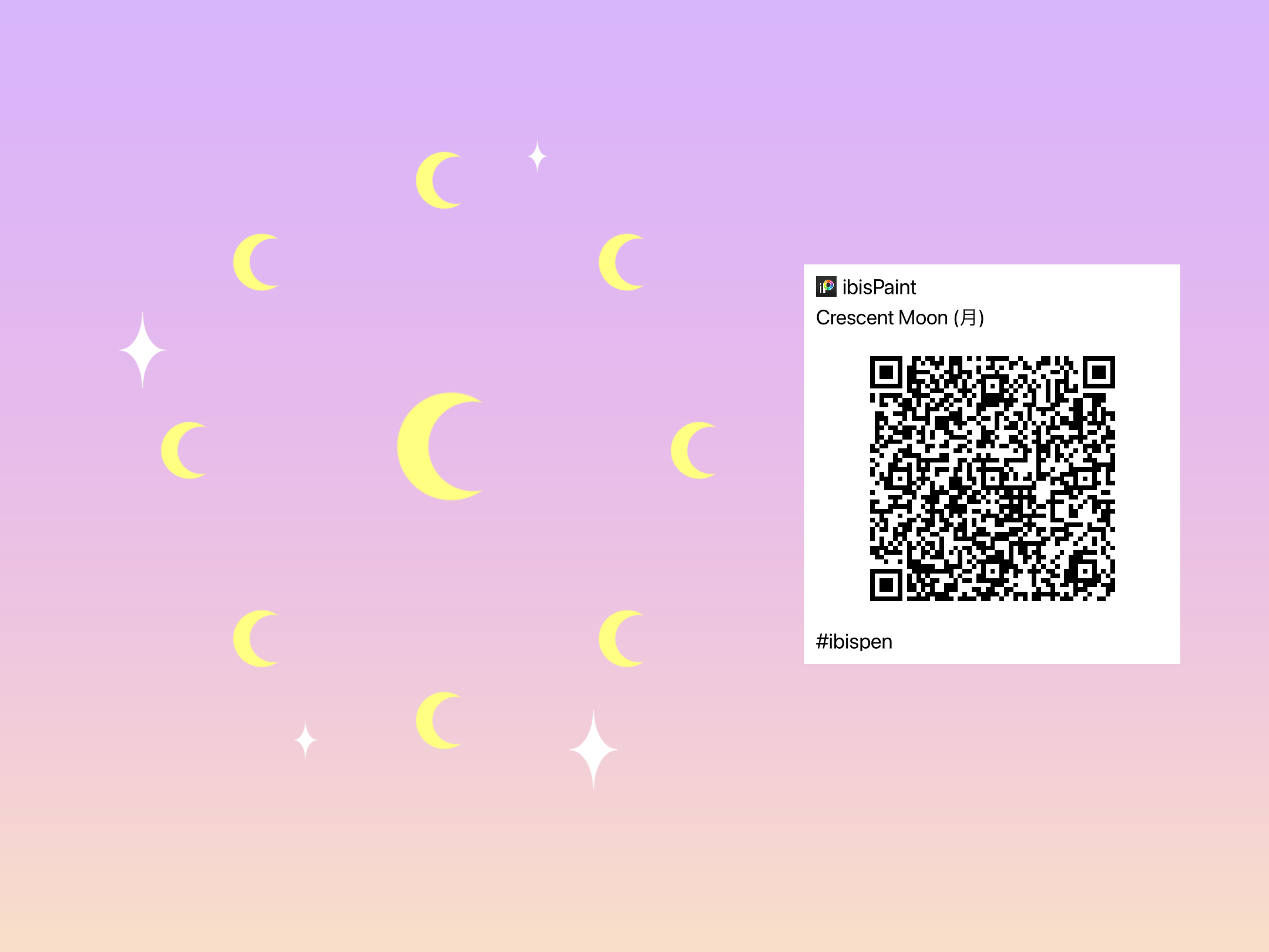 Crescent Moon Brush QR Code - ibisPaint