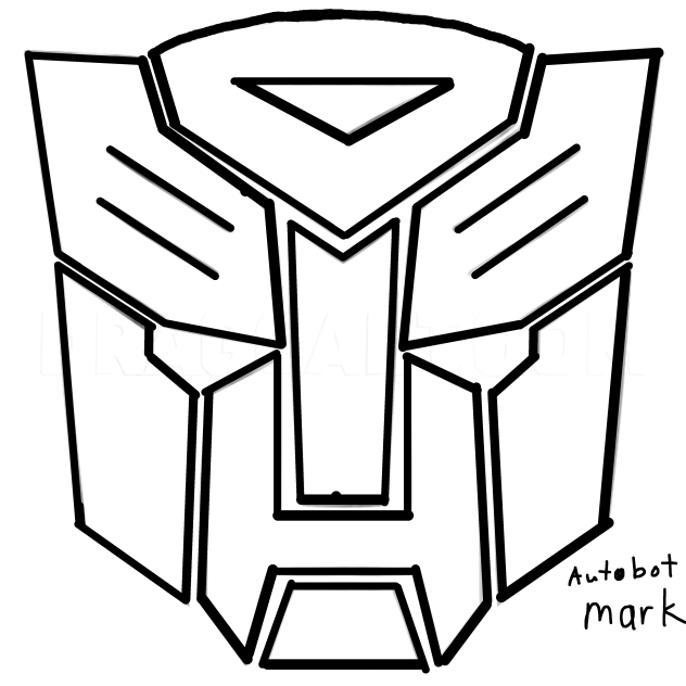 Tracing autobot mark drawing - ibisPaint