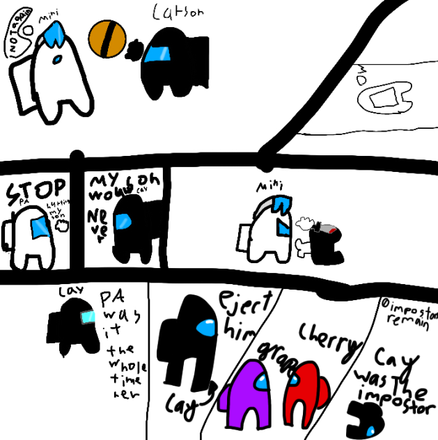 Among us comic strip - ibisPaint