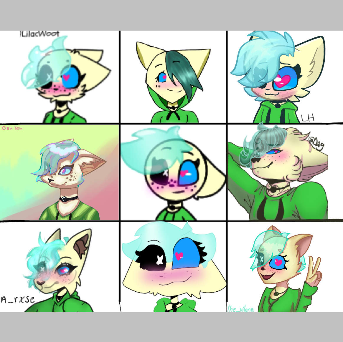 Full 9 styles collab - ibisPaint