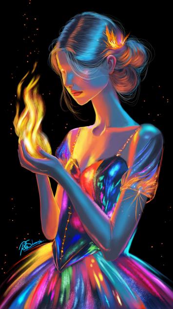 Fantasy Girl Illustration - ibisPaint