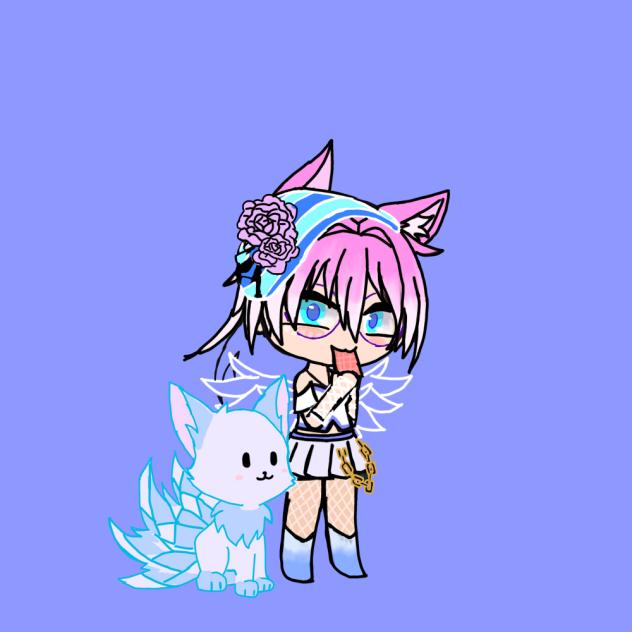 Gacha Club Kiara Angel wolf - ibisPaint
