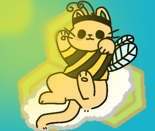 I combined a cat and a bee - ibisPaint