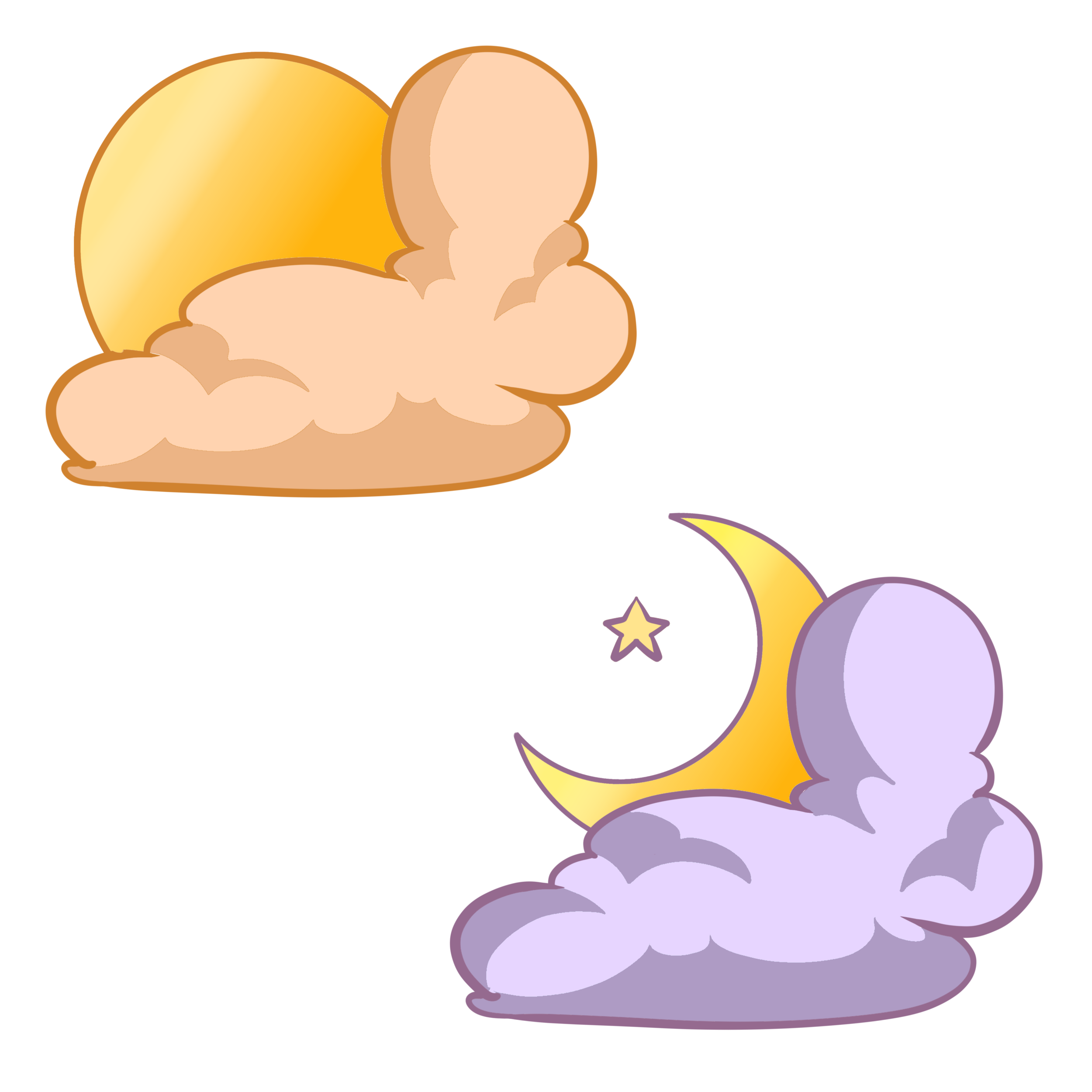 moon and cloud - ibisPaint