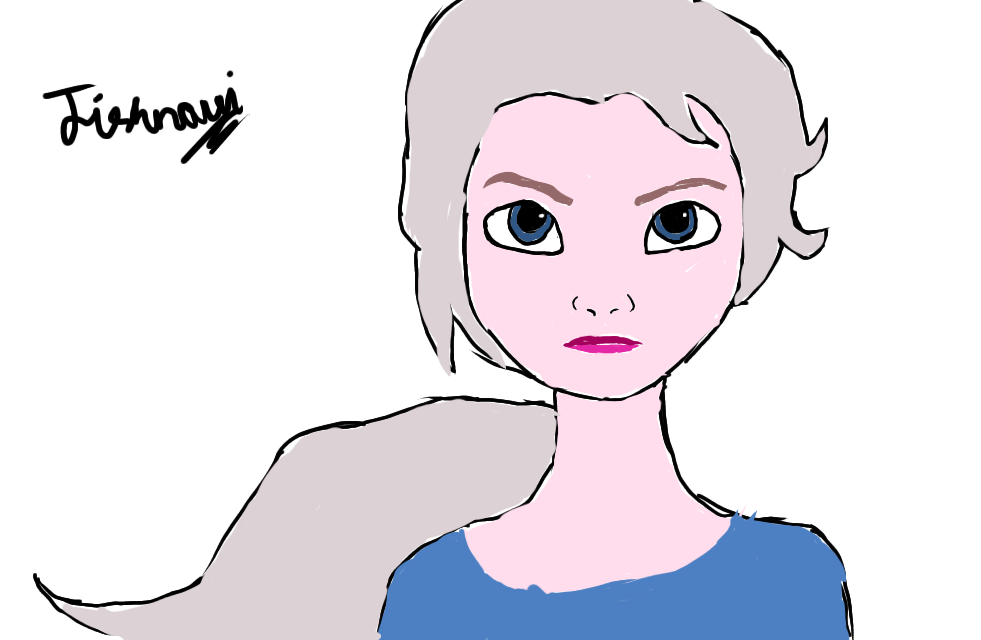 I did Elsa Frozen 2 - ibisPaint