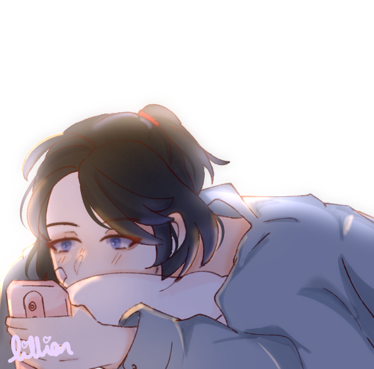 chilling 💙🖤 - ibisPaint