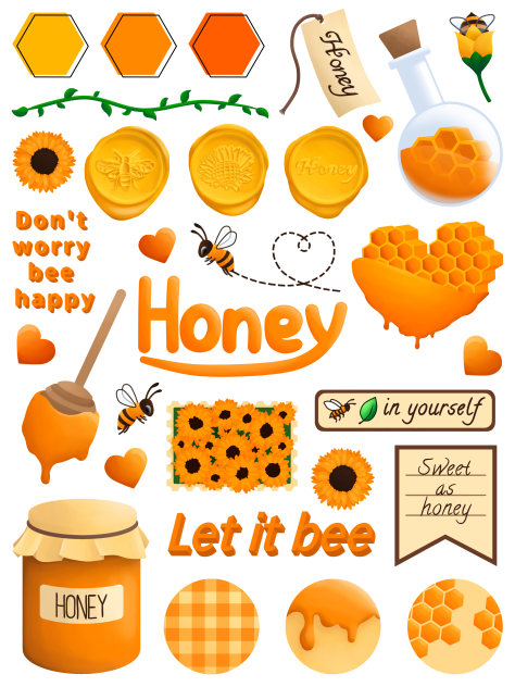 Honey stickers - ibisPaint