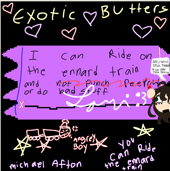 the ennard train ticket signed by me - ibisPaint