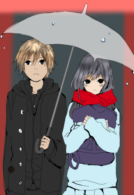 mai-san and sakuta in the rain - ibisPaint