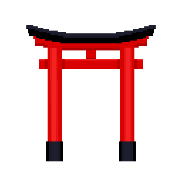 Torii gate (pixel) - ibisPaint