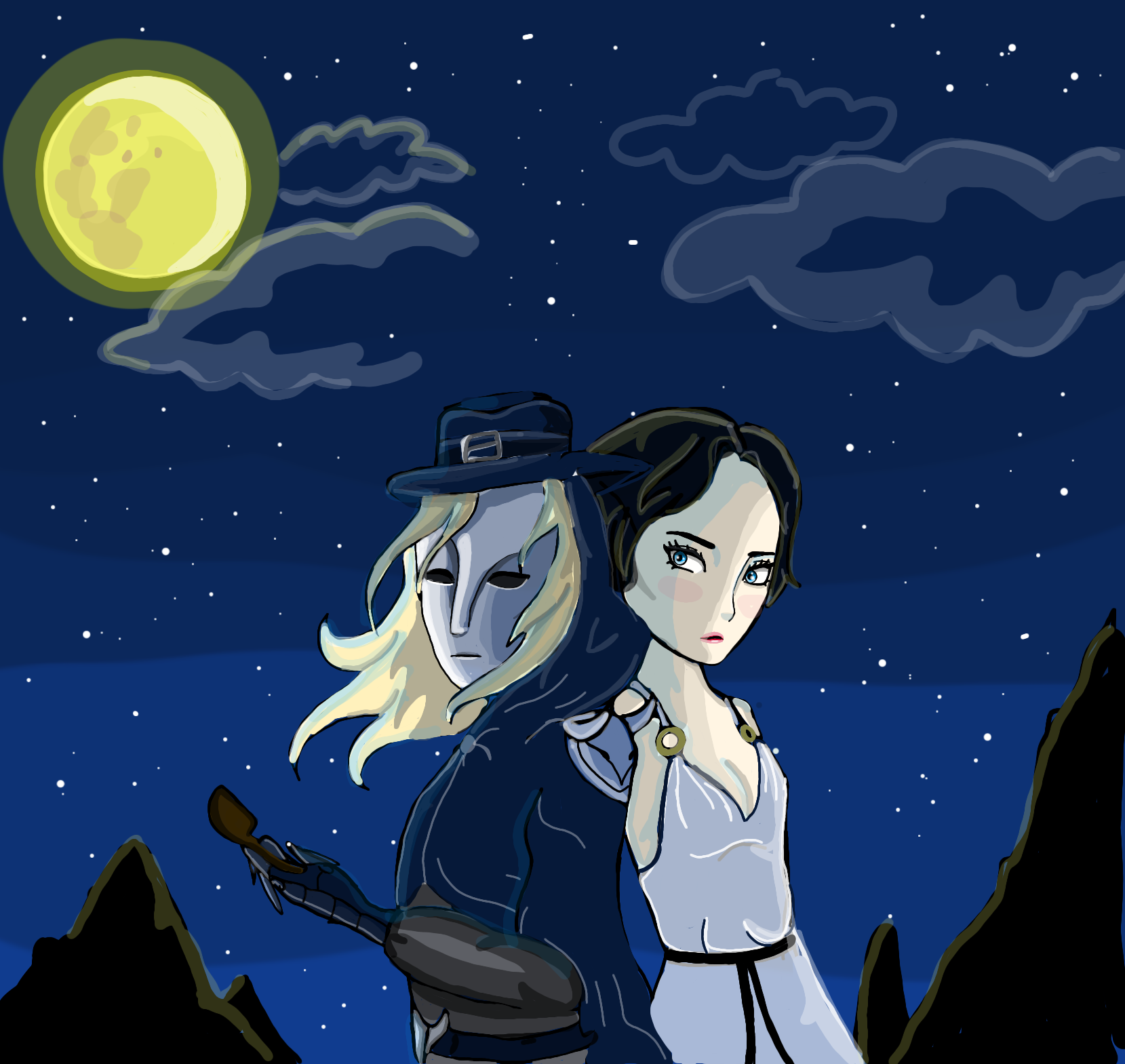 el brujo y la dama - ibisPaint