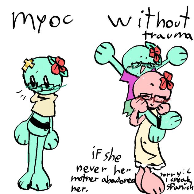 My oc vs without trauma - ibisPaint