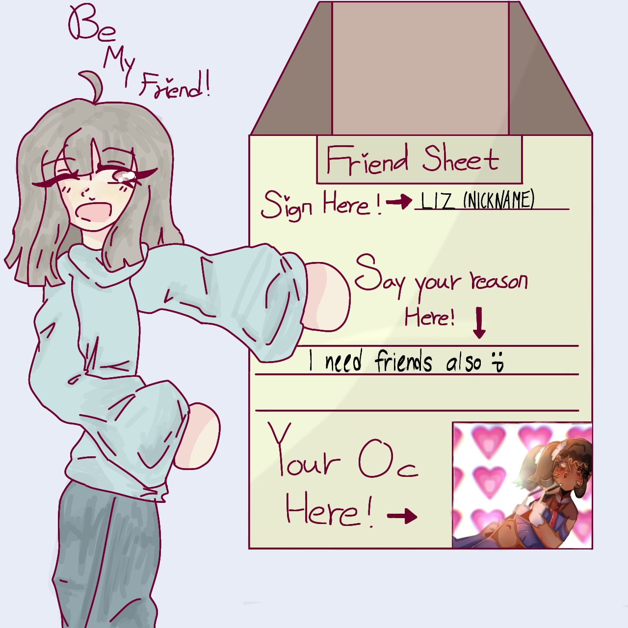 Plzzzzz I wanna be your friend! - ibisPaint