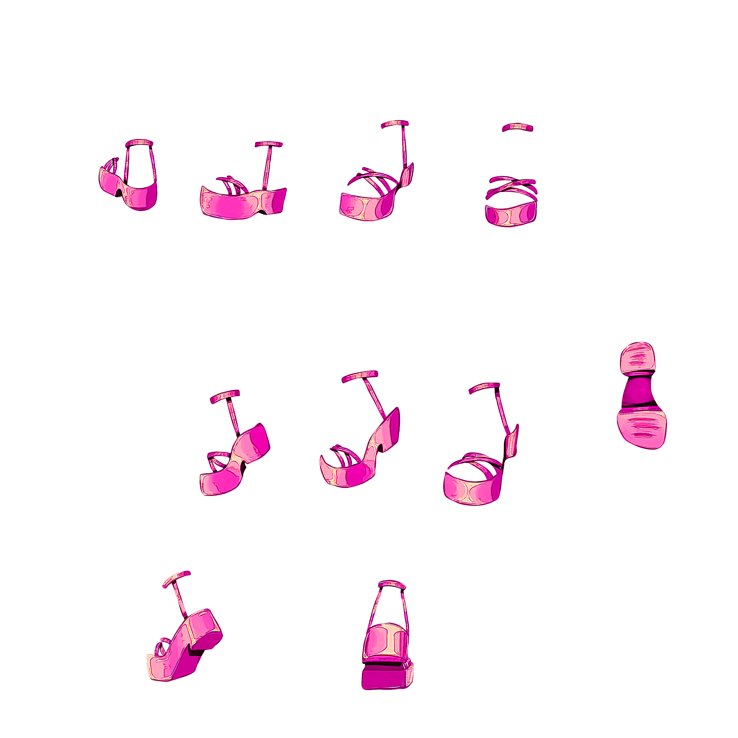 Pink Y2K Platform sandals - ibisPaint