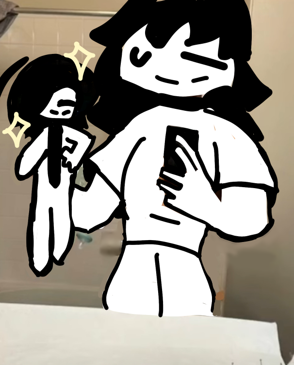 Pose with irl OC and My normal OC - ibisPaint