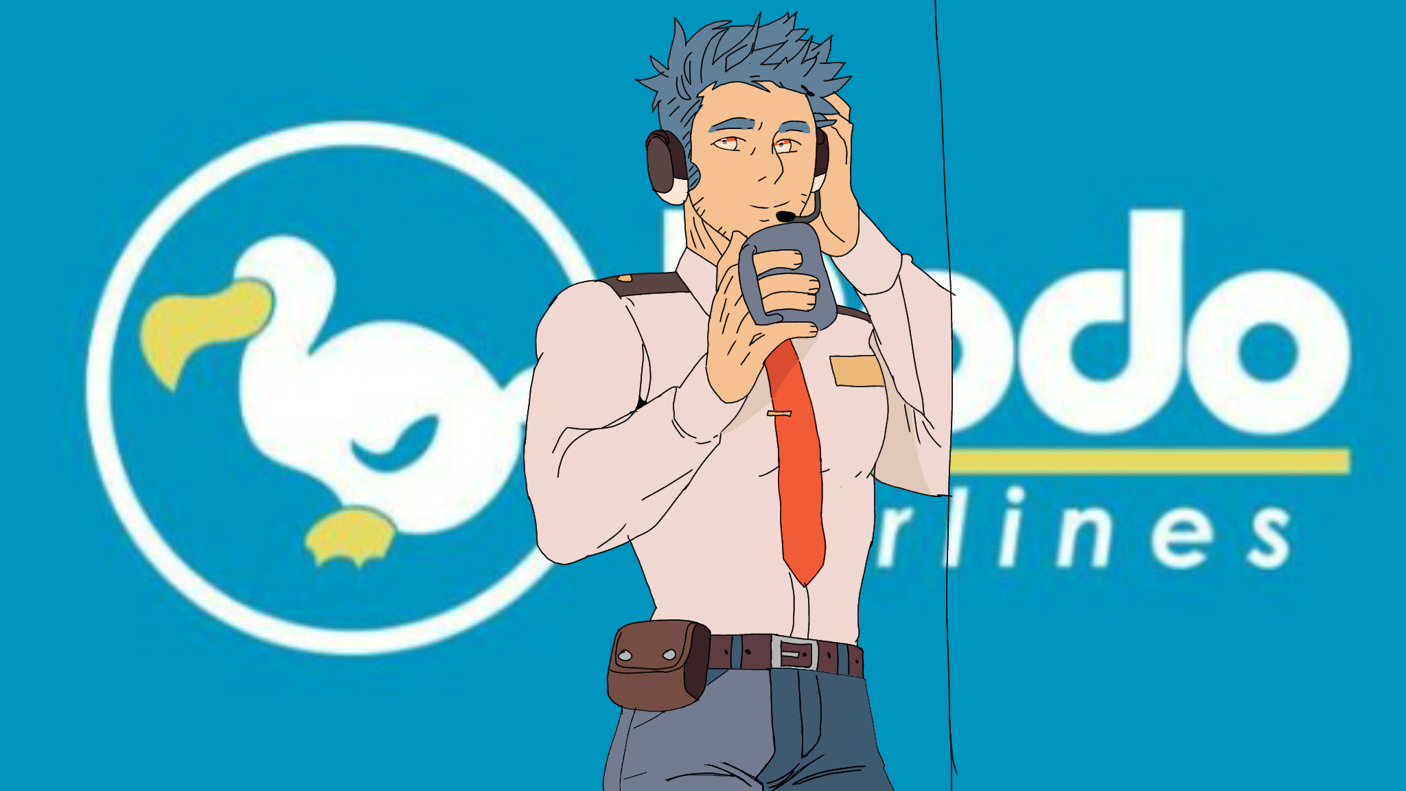 dodo airlines drawn as human - ibisPaint
