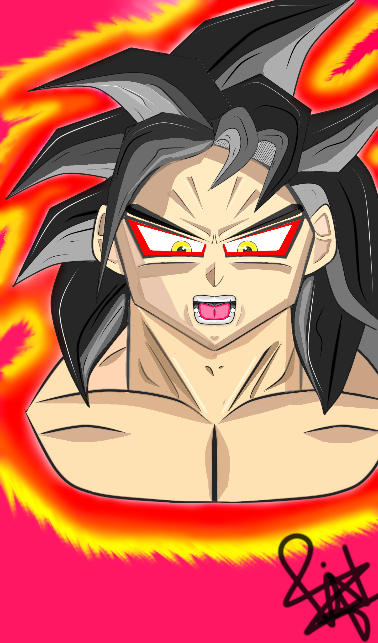 super saiyan four Dragonball - ibisPaint