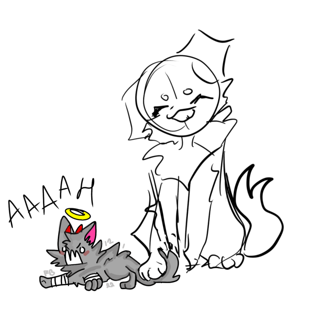 cat and dog collab - ibisPaint