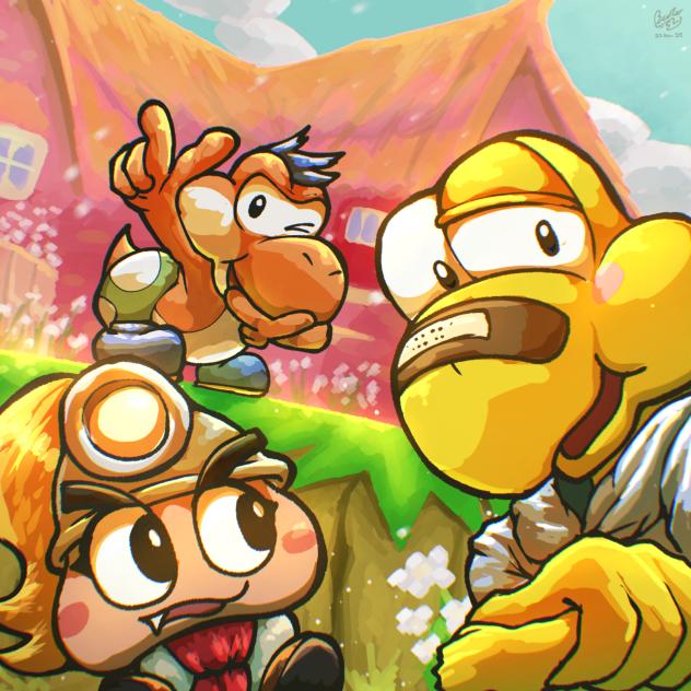 Day 13 - Koops, Goombella & Yoshi kid - ibisPaint