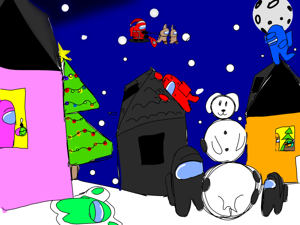 amogus winter!! - ibisPaint