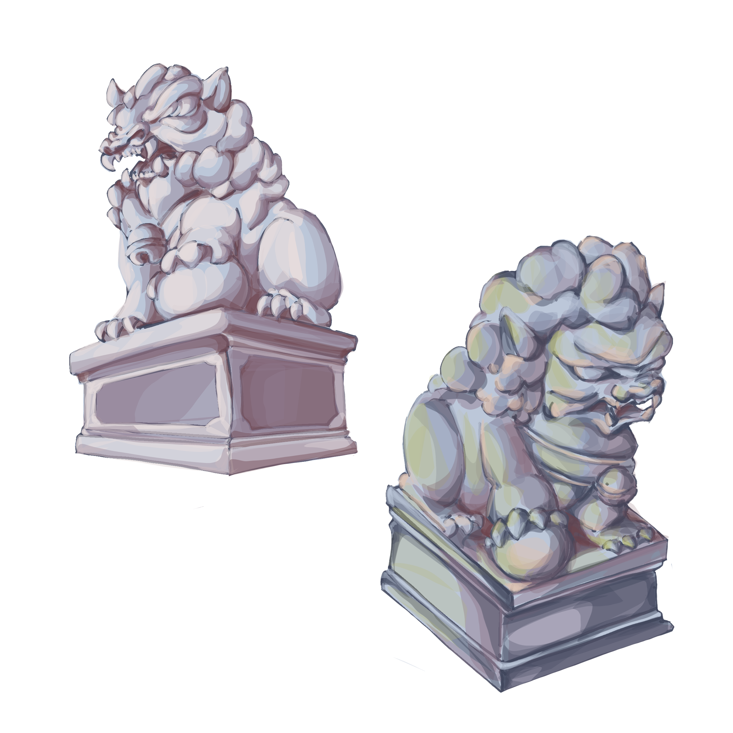 Gurdian lions - ibisPaint