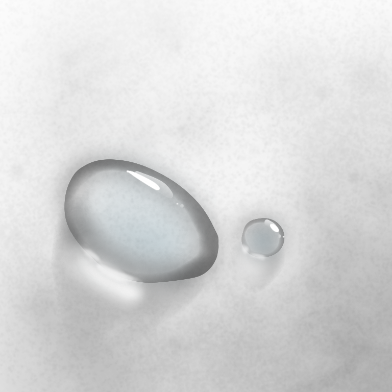 realistic drop of water on paper - ibisPaint