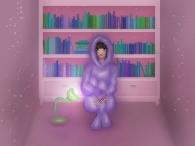Girl in a bedroom - ibisPaint