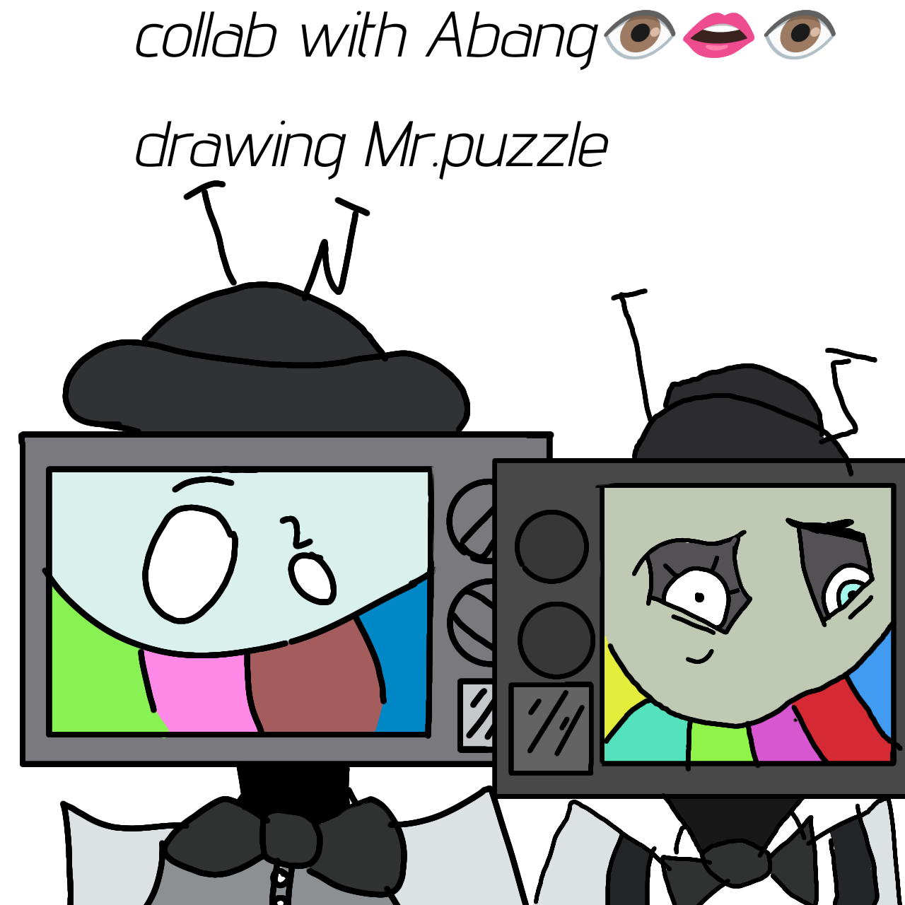 collab with Abang gambar mr.puzzle - ibisPaint