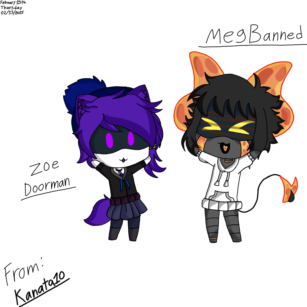 Chibi Zoe & Chibi MegBanned - ibisPaint