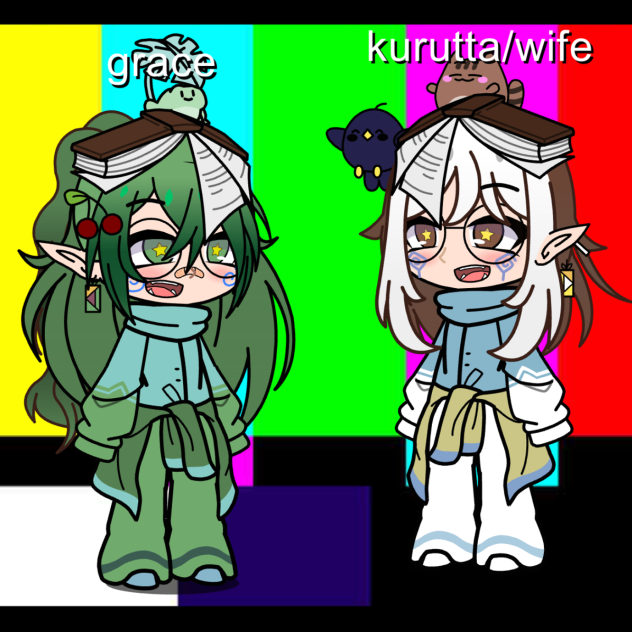 Kurutta and I wearing same outfit - ibisPaint