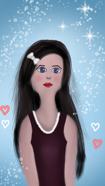 Beautiful girl 🖤 - ibisPaint