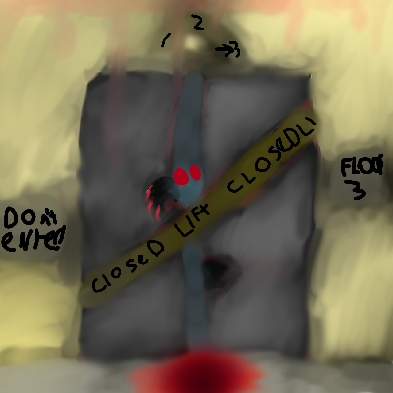 Haunted elevator - ibisPaint