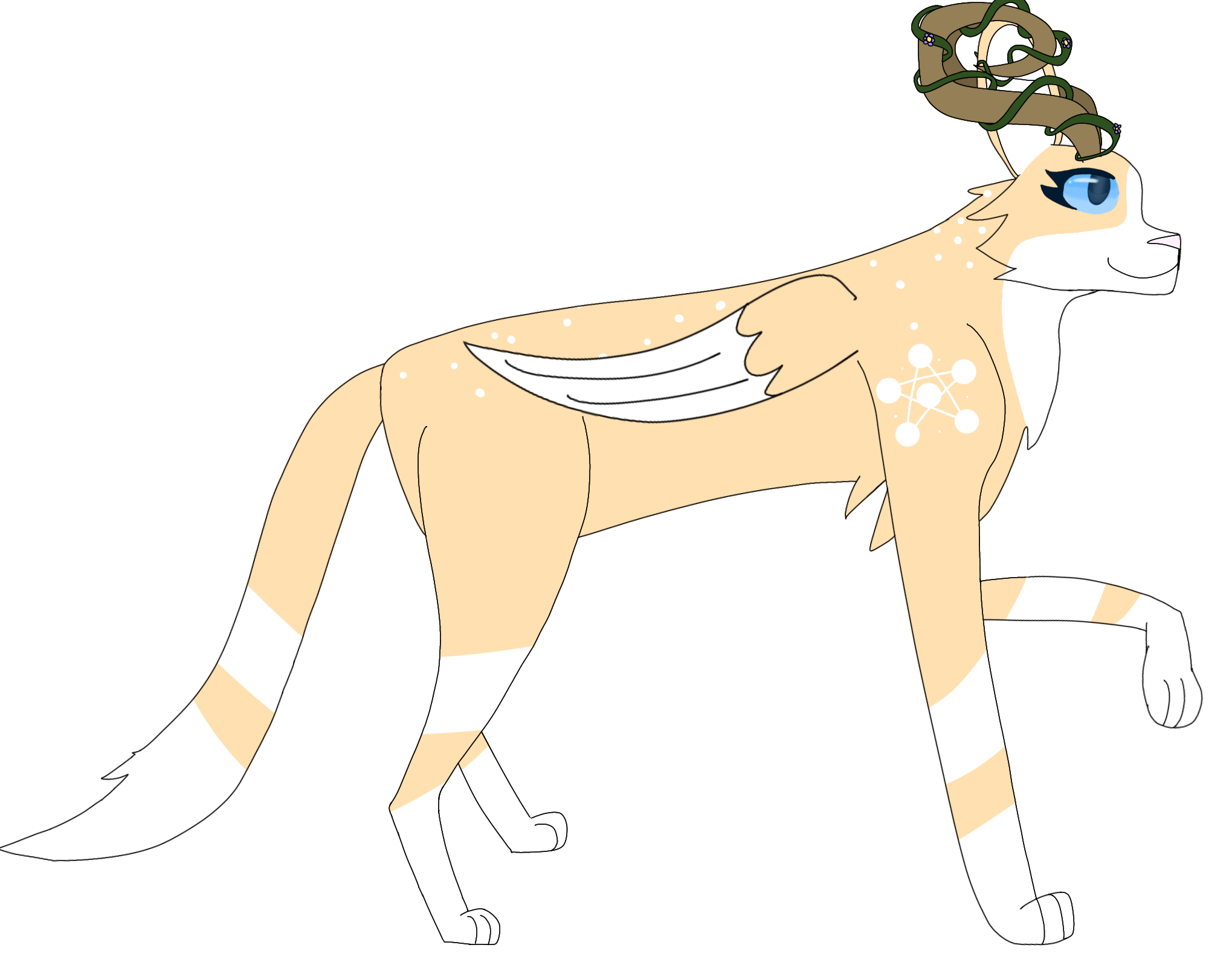Winged deer horn cat wolf thing - ibisPaint