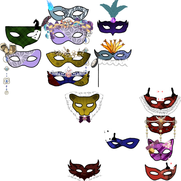 Twisted Wonderland Masks (shape ref used - ibisPaint