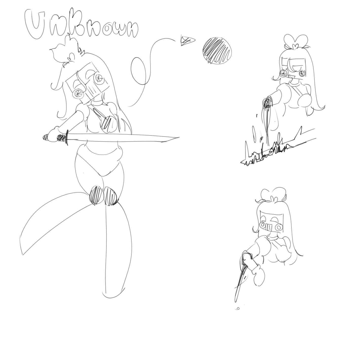 Quick sketches of Unknown - ibisPaint