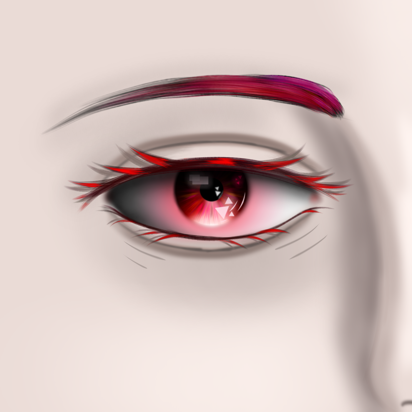 glowing red eye - ibisPaint