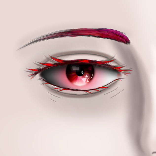 glowing red eye - ibisPaint