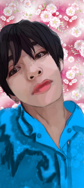 drawing BTS V grid method - ibisPaint