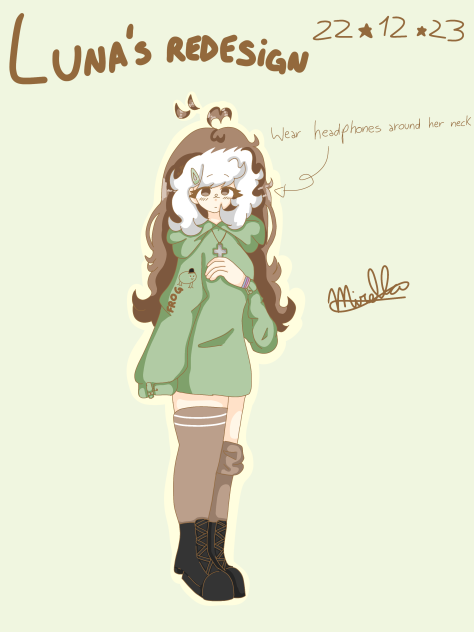 Luna’s REDESIGN! 💚 - ibisPaint