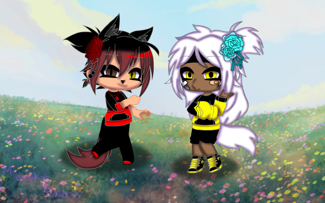 Wolfy and White Fox - ibisPaint